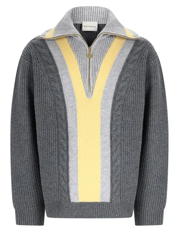 Drole De Monsieur Maglia In Lana E Cashmere Con Zip