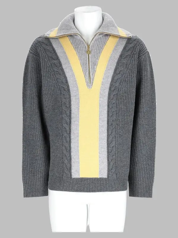 Drole De Monsieur Maglia In Lana E Cashmere Con Zip