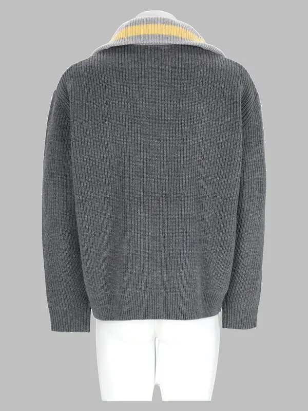 Drole De Monsieur Maglia In Lana E Cashmere Con Zip