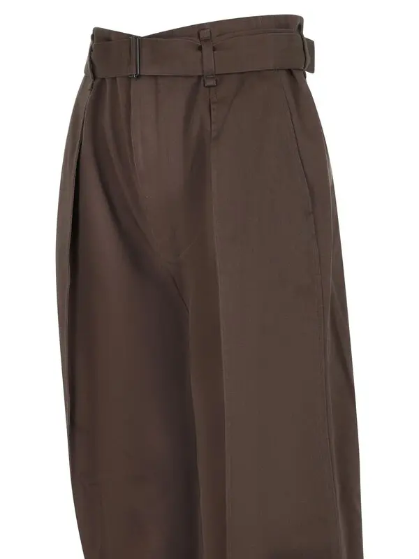 LEMAIRE Pantalone Barrel In Misto Twill Di Cotone