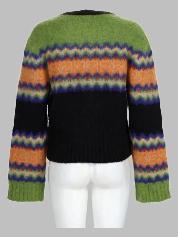 GANNI Maglia In Alpaca Con Motivo Fairisle