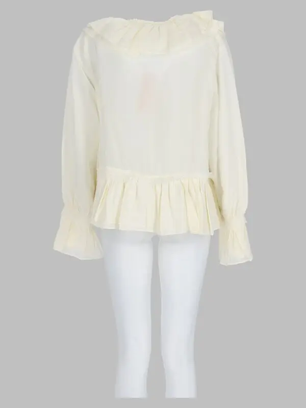 GANNI Blusa Con Balze