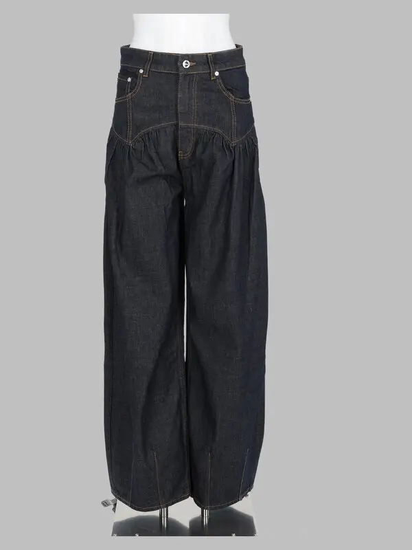 GANNI Jeans A Corsetto In Denim Testurizzato