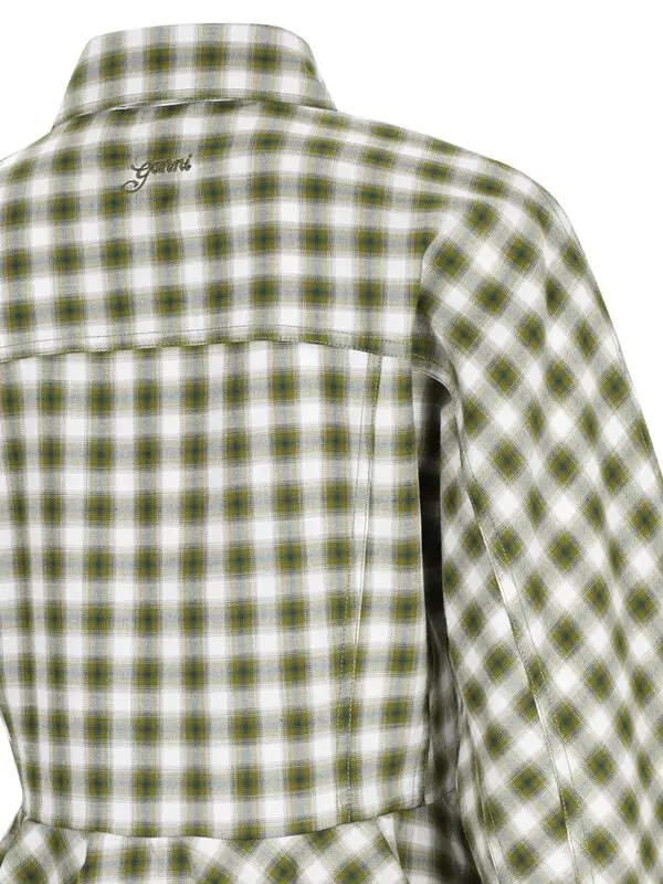 GANNI Camicia In Flanella A Quadri