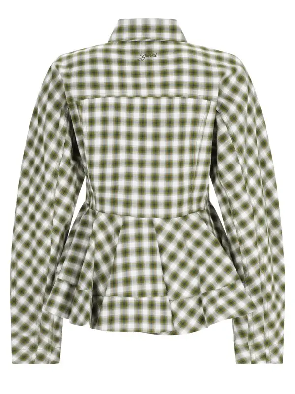 GANNI Camicia In Flanella A Quadri
