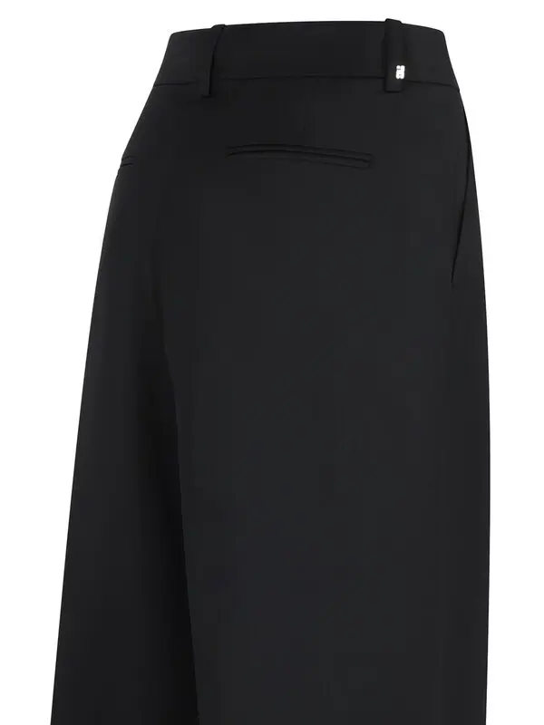 GANNI Pantalone In Lana Calandrata
