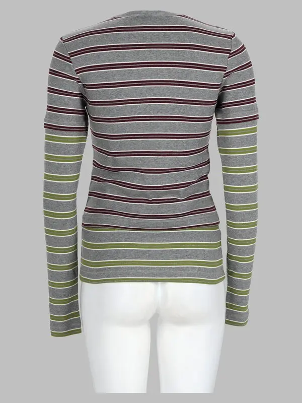 GANNI T-shirt Layered In Cotone