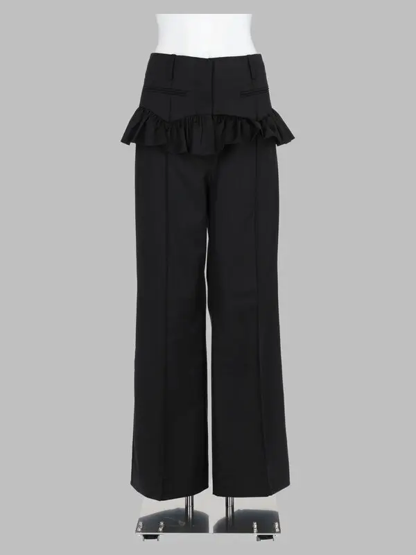 GANNI Pantalone In Lana Calandrata
