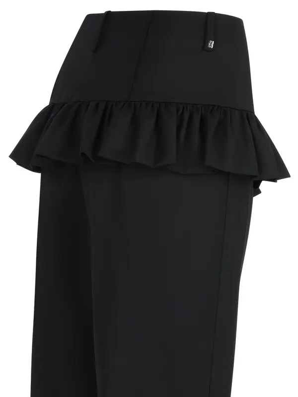 GANNI Pantalone In Lana Calandrata