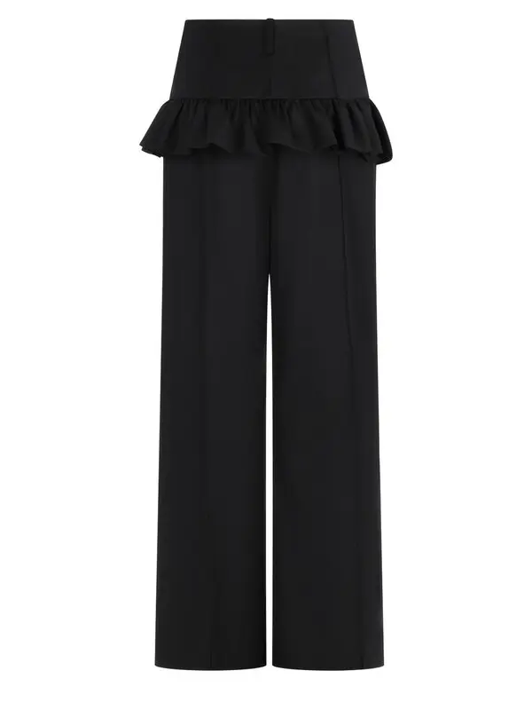 GANNI Pantalone In Lana Calandrata