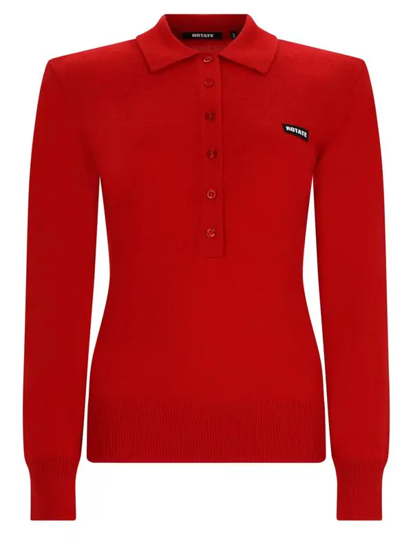 ROTATE BY BIRGER CHRISTENSEN Polo In Maglia Di Lana Merino E Cashmere