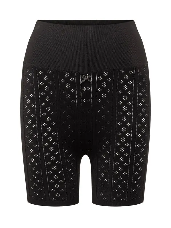 JW Anderson J. W. Anderson Pointelle Knit Mini Shorts - Black