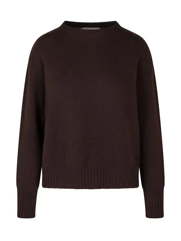 VANISE Sandy Crewneck Knit Sweater - Caffe
