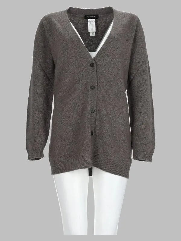 Fabiana Filippi Wool-blend Cashmere & Silk Cardigan - Grey