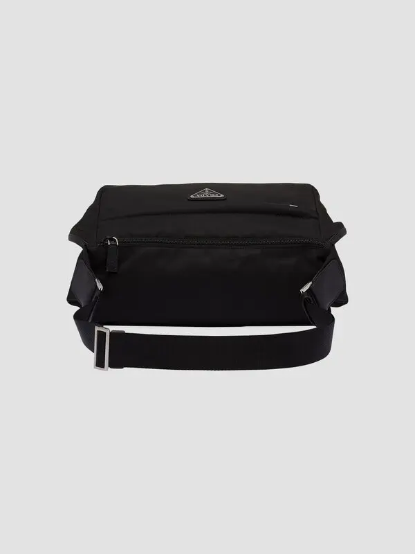Prada Re-nylon And Saffiano Leather Shoulder Bag - Black
