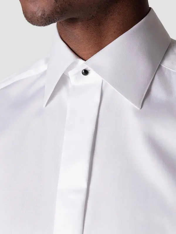Eton Slim-fit Fly Front Twill Tuxedo Shirt