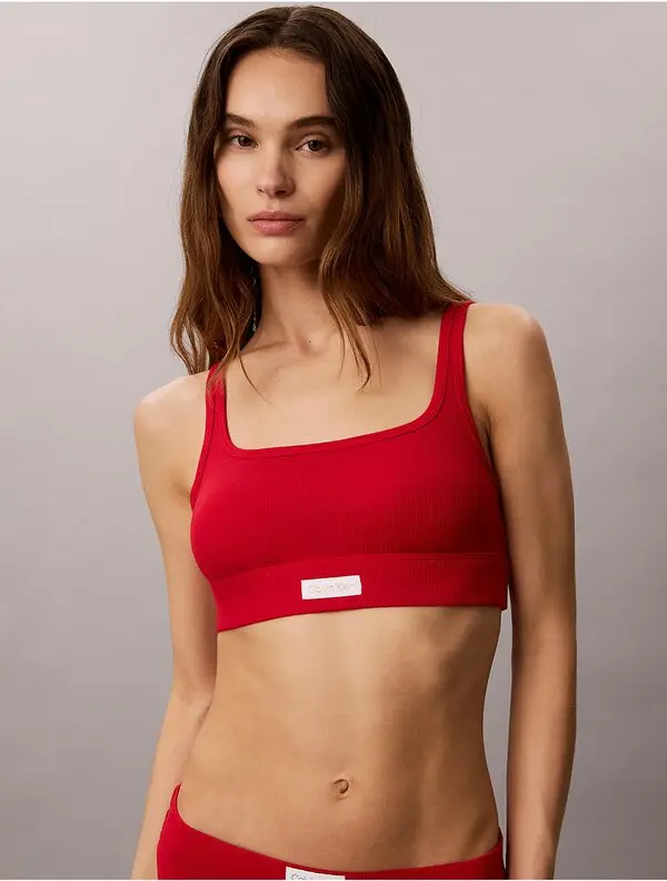 Calvin Klein Classic Comfort Cozy Waffle Lightly Lined Bralette - Obsess