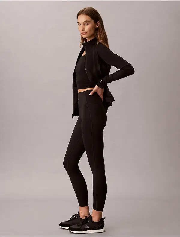 Calvin Klein Soft Sport High Rise Monologo 7/8 Leggings - Black
