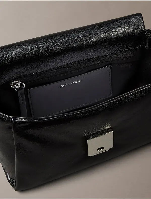 Calvin Klein Emblem Logo Hardware Padded Crossbody Bag
