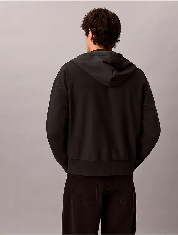 Calvin Klein Monogram Logo Zip Hoodie