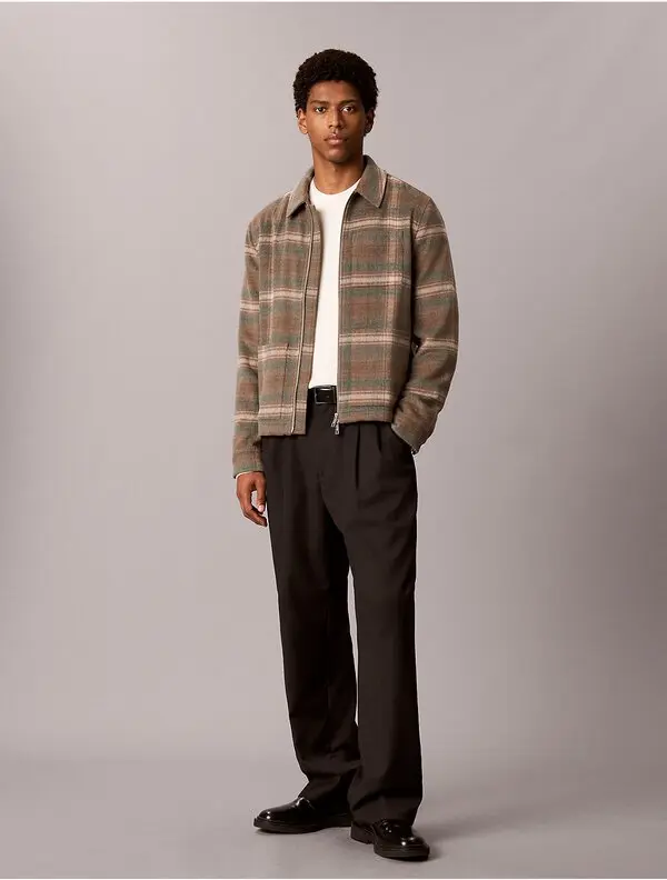 Calvin Klein Yarn-dyed Plaid Chore Jacket