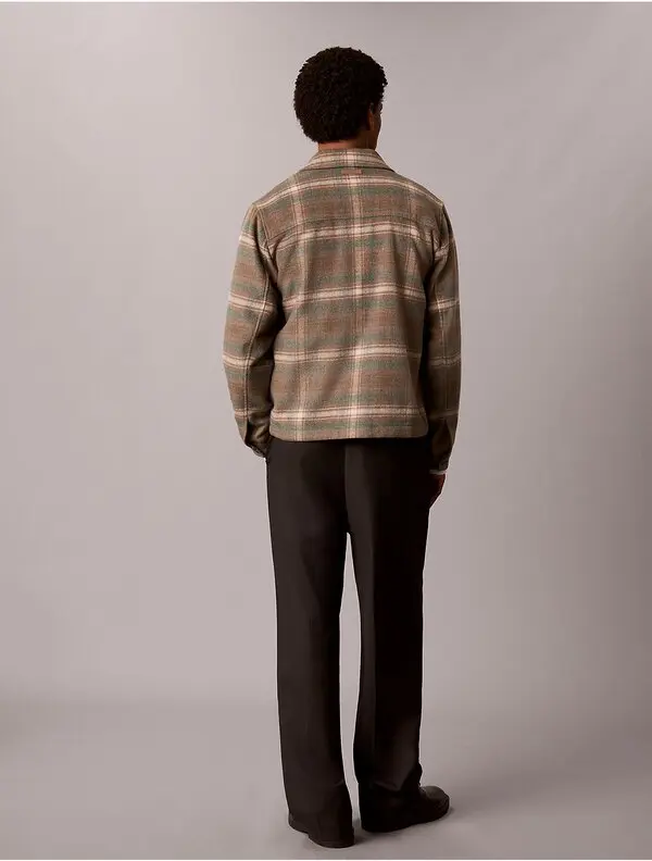 Calvin Klein Yarn-dyed Plaid Chore Jacket