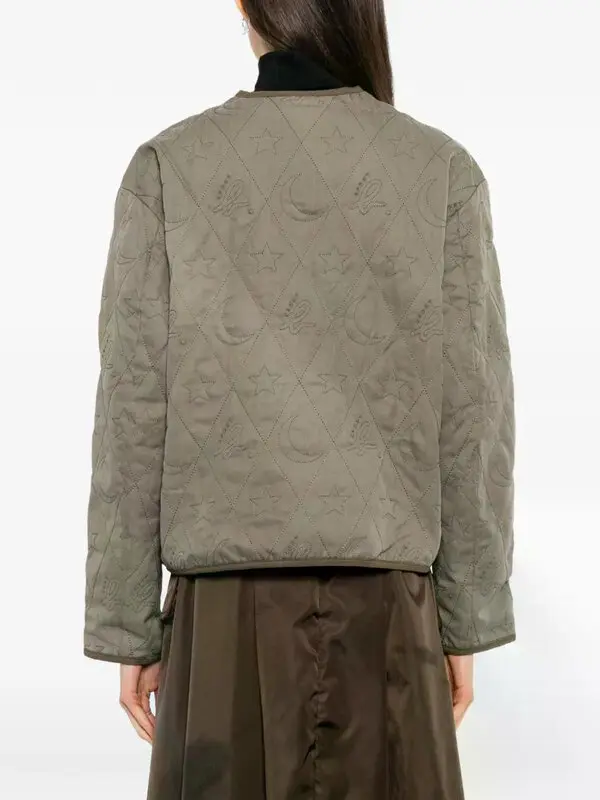 AGNES B. Star-pattern Quilted Jacket - Green
