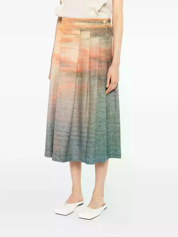 AGNES B. Photo-print Midi Skirt