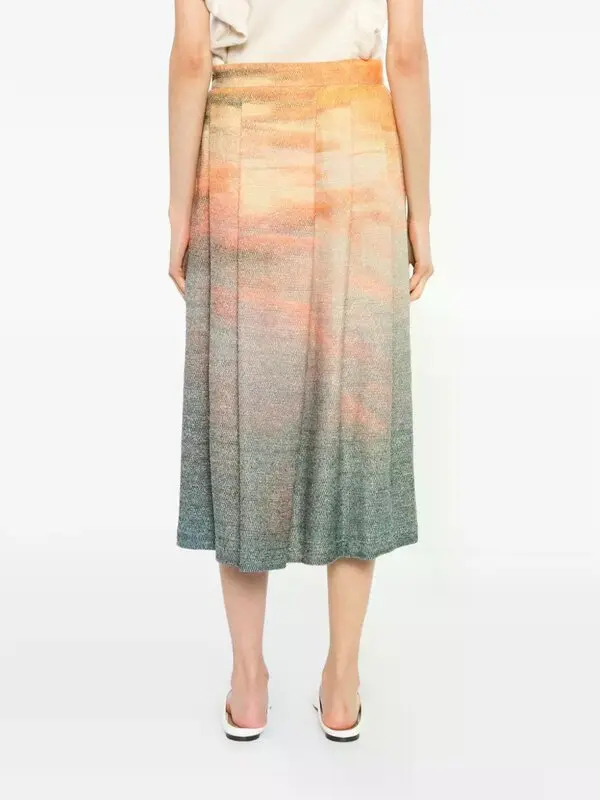 AGNES B. Photo-print Midi Skirt