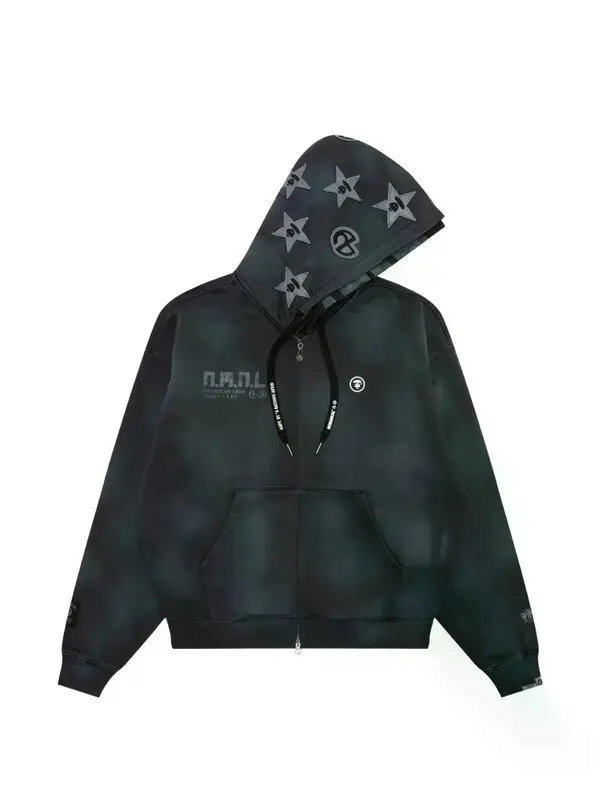 AAPE BY *A BATHING APE X Nomanual Moonface Camouflage-print Hoodie - Black