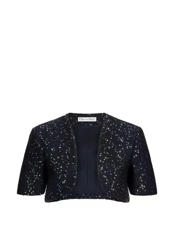 Oscar De La Renta Sequin-embellished Cropped Jacket