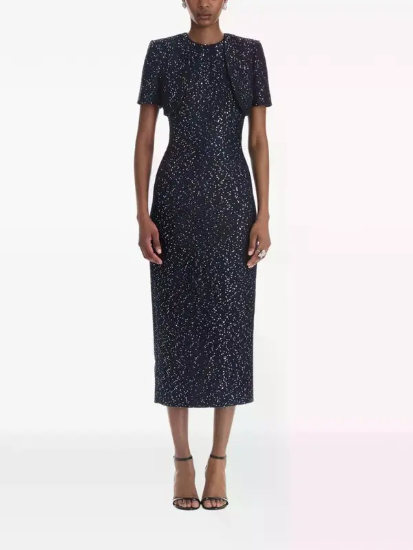Oscar De La Renta Sequin-embellished Cropped Jacket