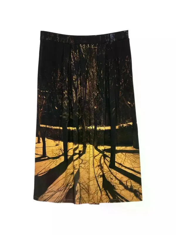 AGNES B. Photo-print Midi Skirt
