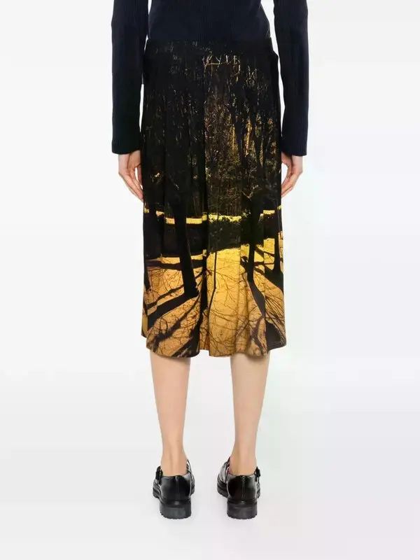 AGNES B. Photo-print Midi Skirt