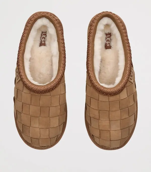 UGG Suede Tasman Woven Slippers - Beige