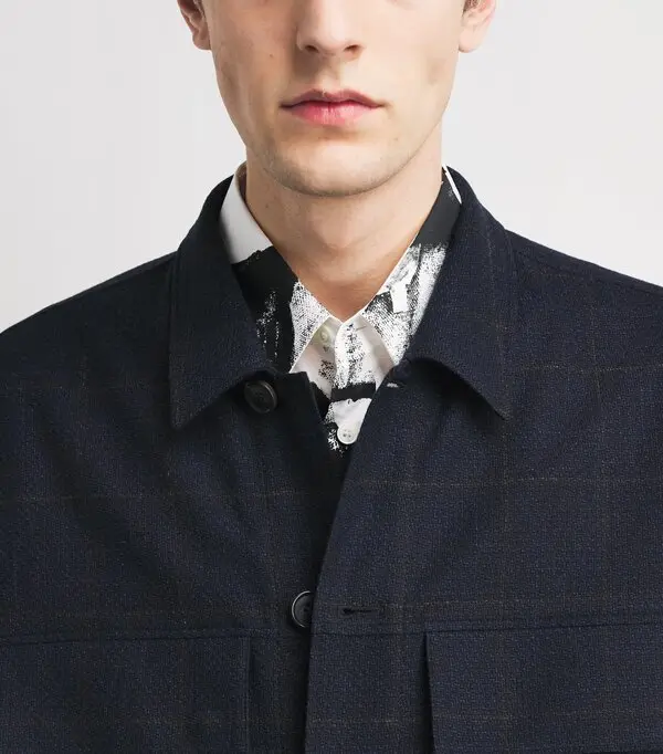 Paul Smith Wool-cotton-linen Check Overshirt