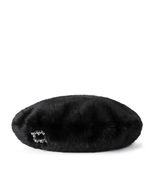 ROGER VIVIER Faux Fur Efflorescence Beret