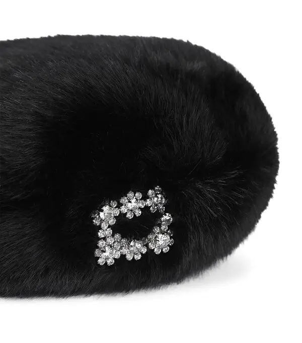 ROGER VIVIER Faux Fur Efflorescence Beret