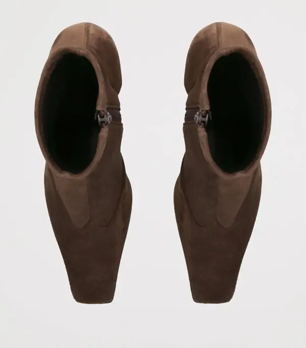 Khaite Suede Nevada Ankle Boots 85