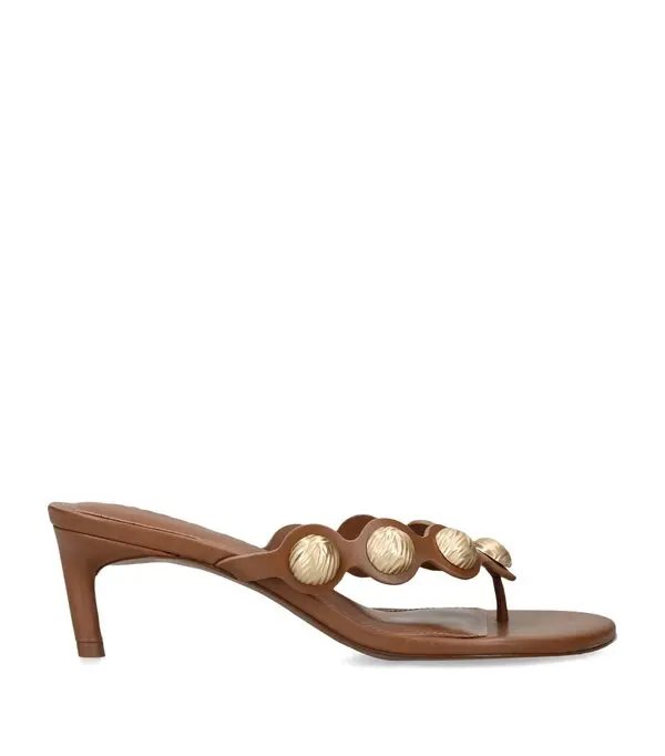 Cult Gaia Leather Anora Heeled Sandals 55
