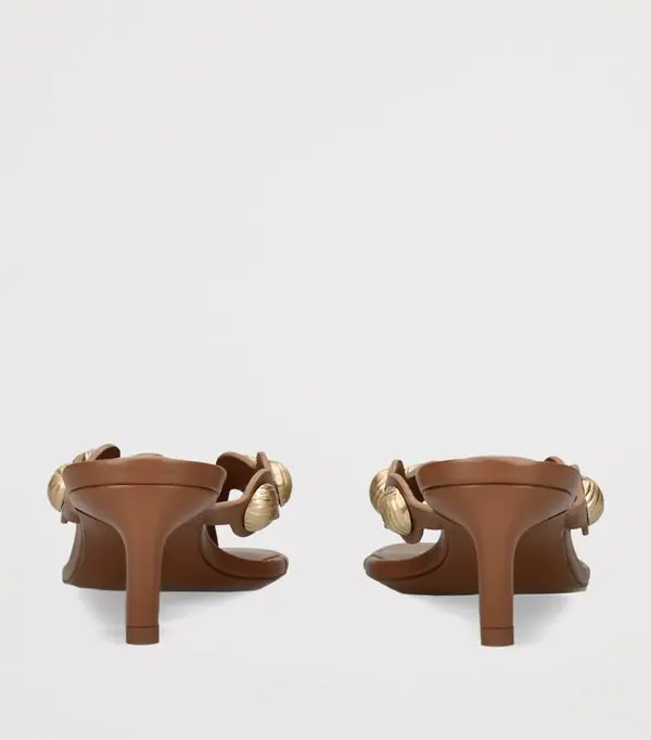 Cult Gaia Leather Anora Heeled Sandals 55