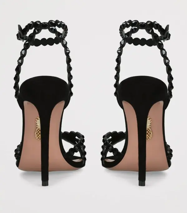 AQUAZZURA Leather Tequila Sandals 105