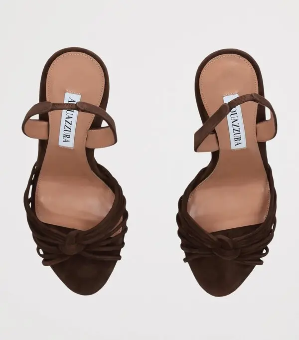 AQUAZZURA Suede Serenity Wedge Sandals 95