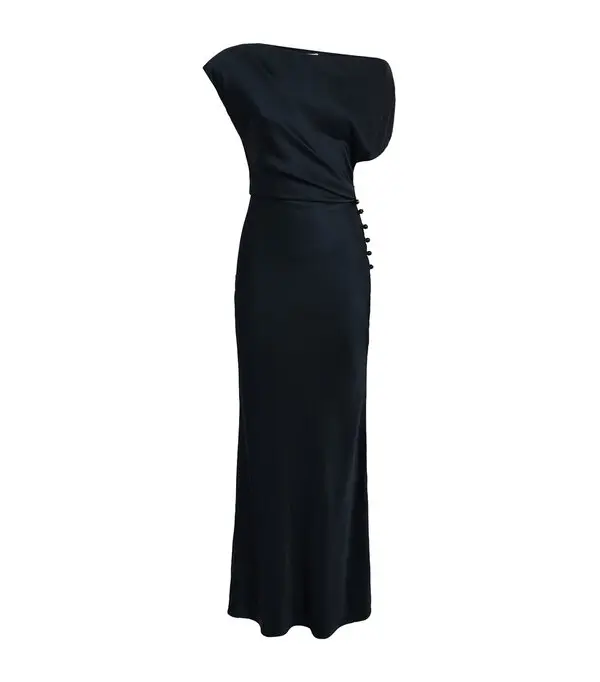 BLAZÉ MILANO Satin Novalis Midi Dress