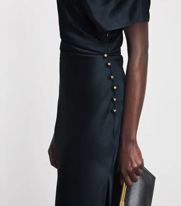 BLAZÉ MILANO Satin Novalis Midi Dress