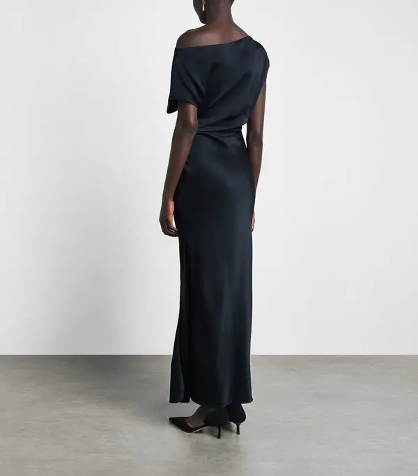 BLAZÉ MILANO Satin Novalis Midi Dress