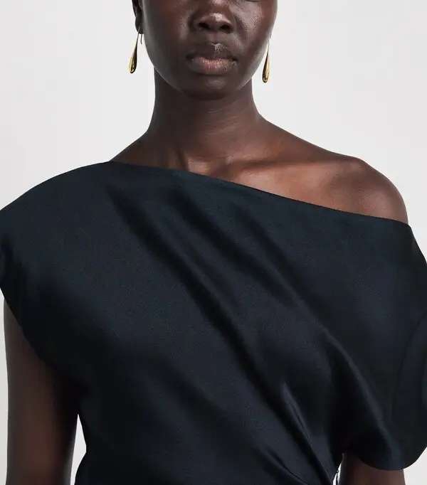 BLAZÉ MILANO Satin Novalis Midi Dress