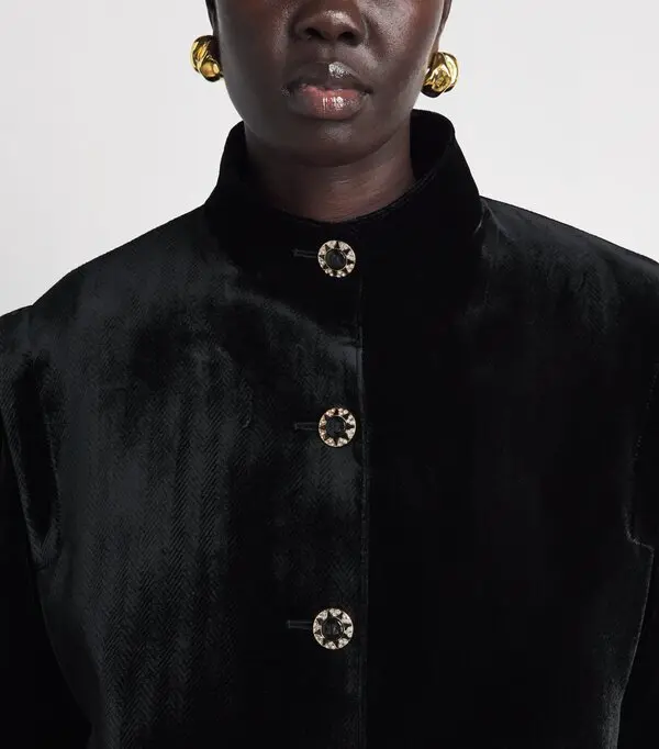 BLAZÉ MILANO Velvet Etoile Olma Bomber Jacket