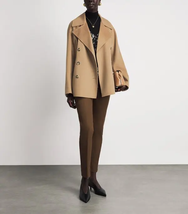 JOSEPH Double-faced Wool-silk Apollo Pea Coat