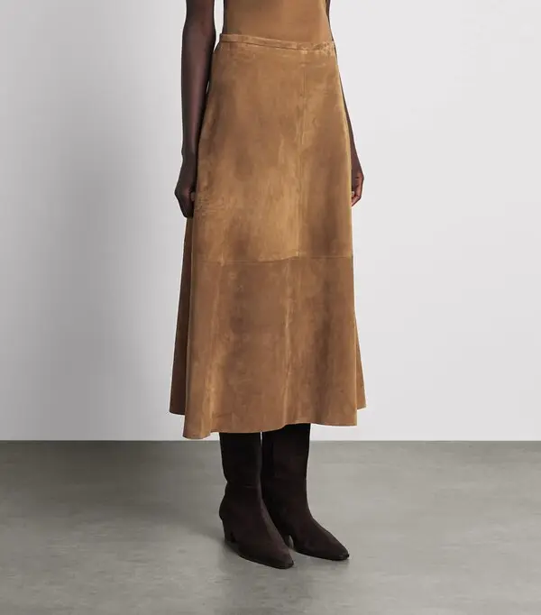 JOSEPH Suede Helius Midi Skirt